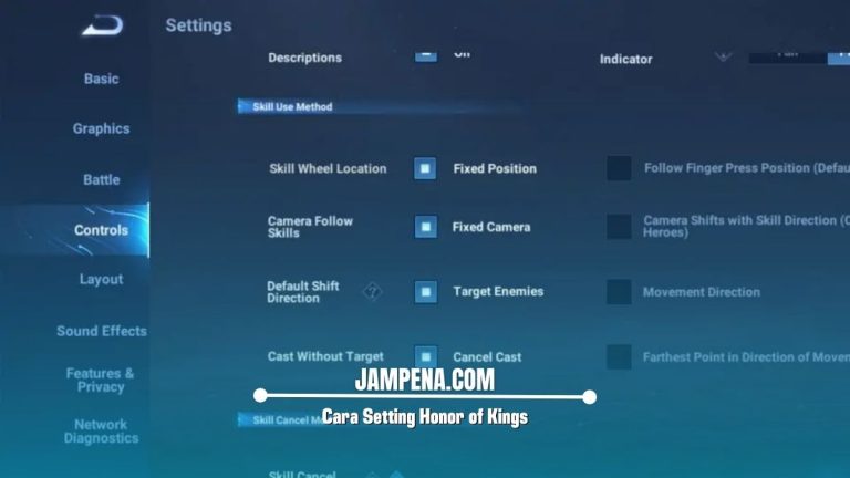 Cara Setting Honor of Kings Ala Pro Player